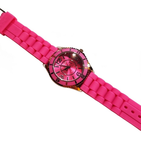 Gossip | Accessories | Gossip Hot Pink Wristwatch Large Dial Rubber ...